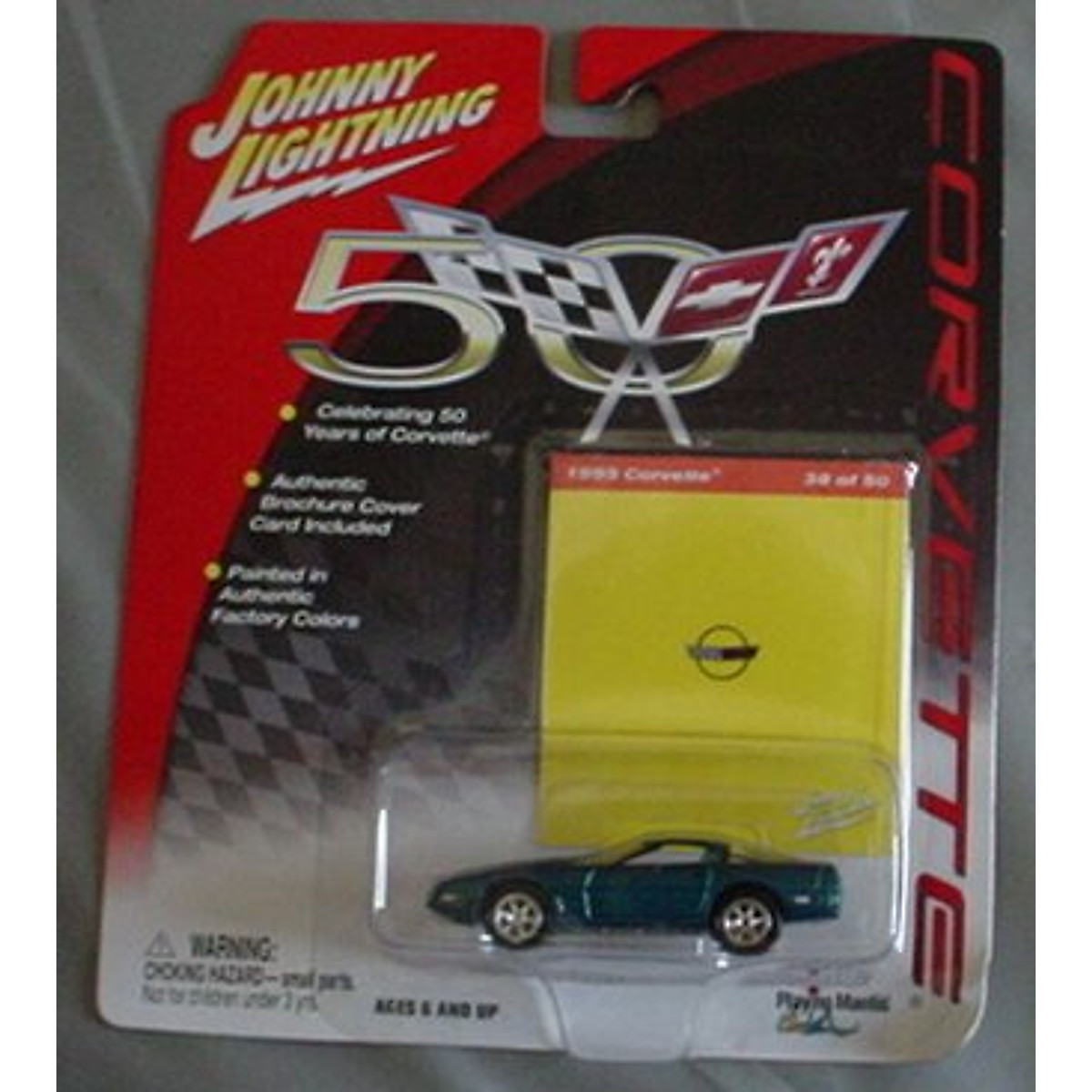 Johnny Lightning Corvette 50th Anniversary Series 1995 Corvette BLUE 38/50