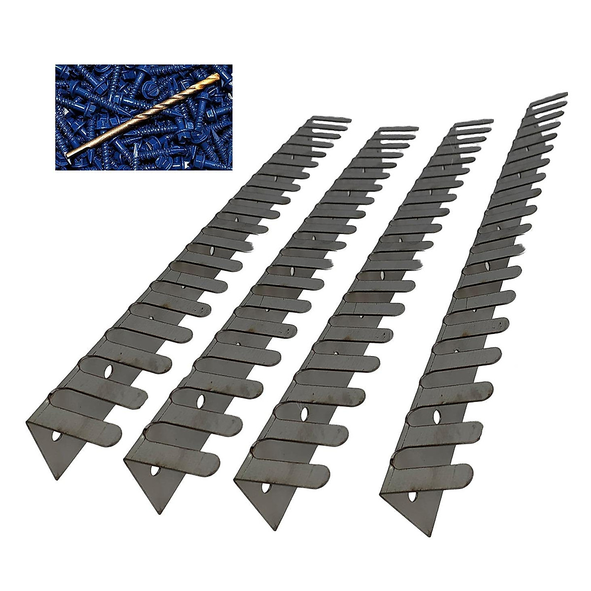 Dreffco Stainless Steel Fire Pit Gas Burner Support Flange Kit for Your Outdoor Landscape Block Fire Pit. Makes Installation Easy and Safe! 4-Piece Kit for 20"-27" Burner Pans.