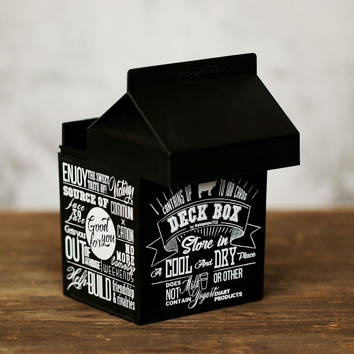 KakapopoTCG Deck-fast (Black): Deck Box, Dice Box, MTG Magic FaB YGO DND Spell Cards EDH Commander FaB PTCG TCG