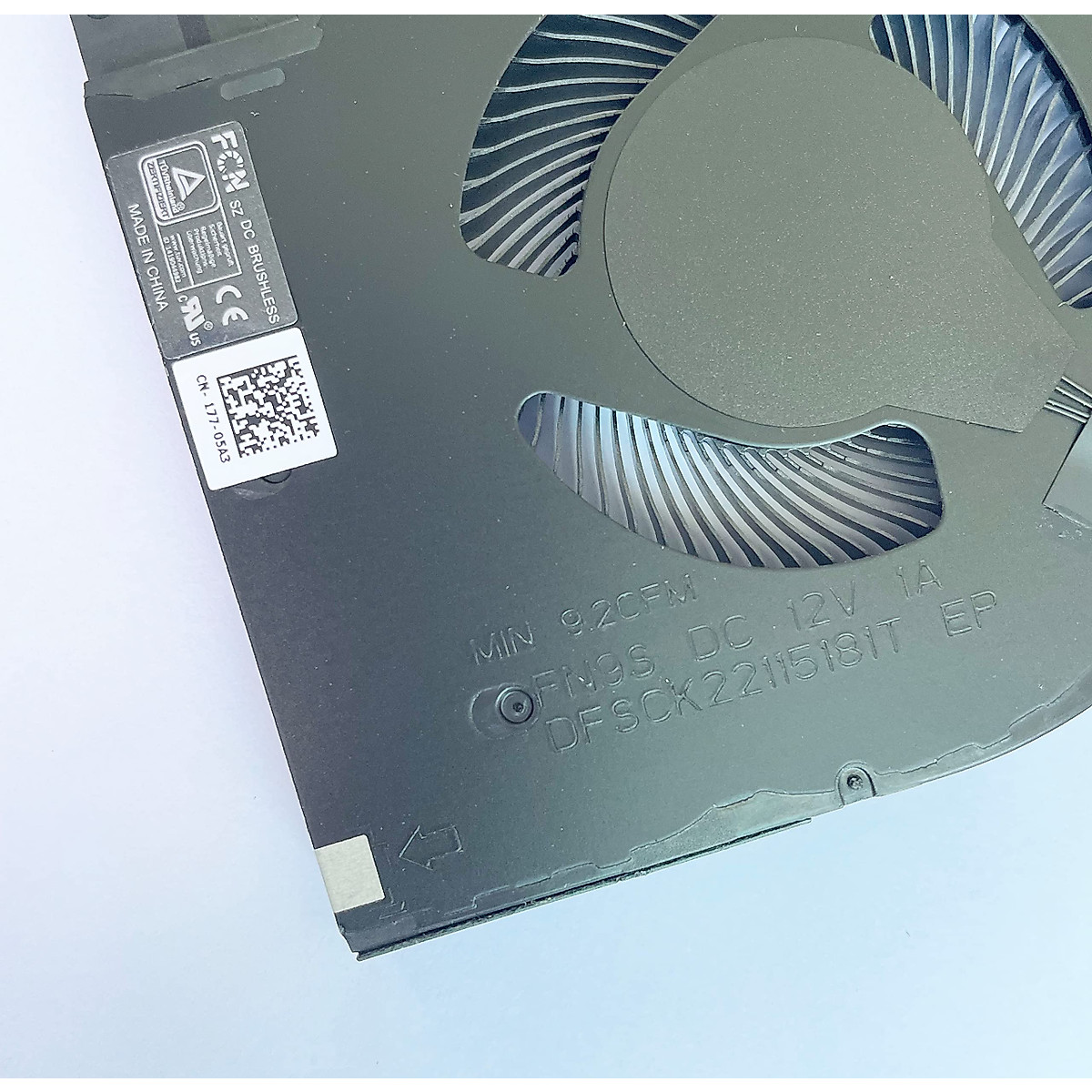 Fleshy Leaf New CPU+GPU Cooling Fan Replacement for Dell 2021year G15 5510 5511 5515 RTX3060 RTX3050 Series DC12V 1A DFSCK22105182Q FN9R 9.6CFM DFSCK22115181T FN9S 9.2CFM