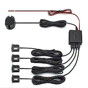 Akozon Car Reverse Backup Parking Sensor Radar System Reversing Assistance Kit with Audio Buzzer Alarm Alert