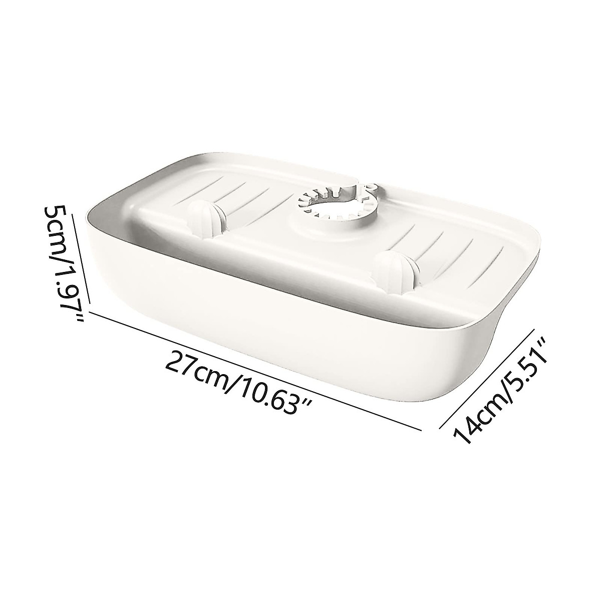 POROPL Kitchen Faucet Splash-Proof Draining Rack - Sink Water Collection Pad Non-Slip Countertop Pad, Kitchen Rag Sponge Wipe Draining Storage Rack Kitchen Bathroom Gadgets (White)