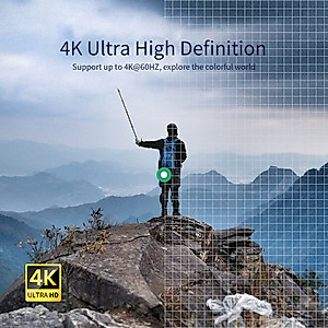 Micro HDMI to HDMI Adapter, 4K Mirco HDMI Male to HDMI Female Cable(Type D to Type A), Support 1080P 3D, for GoPro Hero8/7/6/5, Raspberry pi 4, Sony 6300, Nikon/Canon, Yoga 3 and Other Action Camera