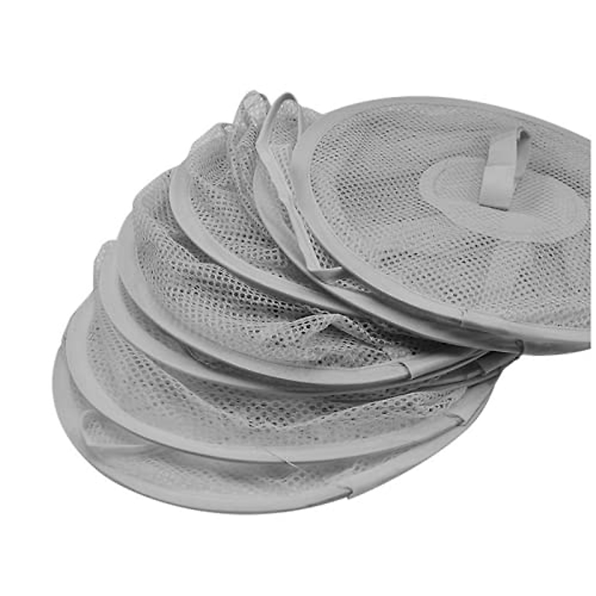 4 Tier Storage for Stuffed Animals,Storage Organizer,43.5 x12" Hanging Mesh Storage Basket with 2"Hooks,Folding Basket for Store Gloves,Shawls, Hats,Mittens, Attaches Easily to Any Rod -Grey