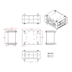 Semi-Enclosed Enclosure Kit for Raspberry Pi BeagleBone Arduino UNO Mega