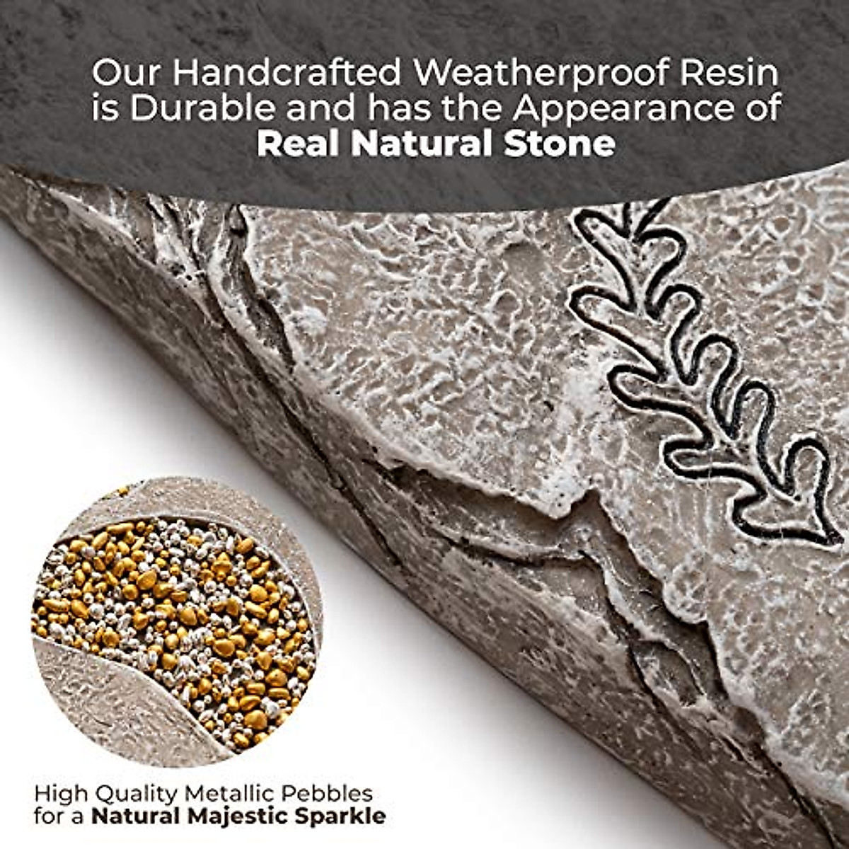 OBSI Pet Memorial Stone - Gray | Dog or Cat Garden Stone Heart Paw Print | Headstone Memory Gifts for Pet Loss