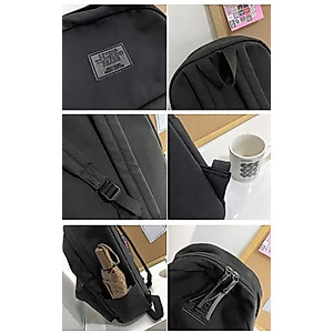 RRRWEI Solid color backpack simple backpack aesthetic backpack large laptop backpack for teen girls school college travel work (grey)