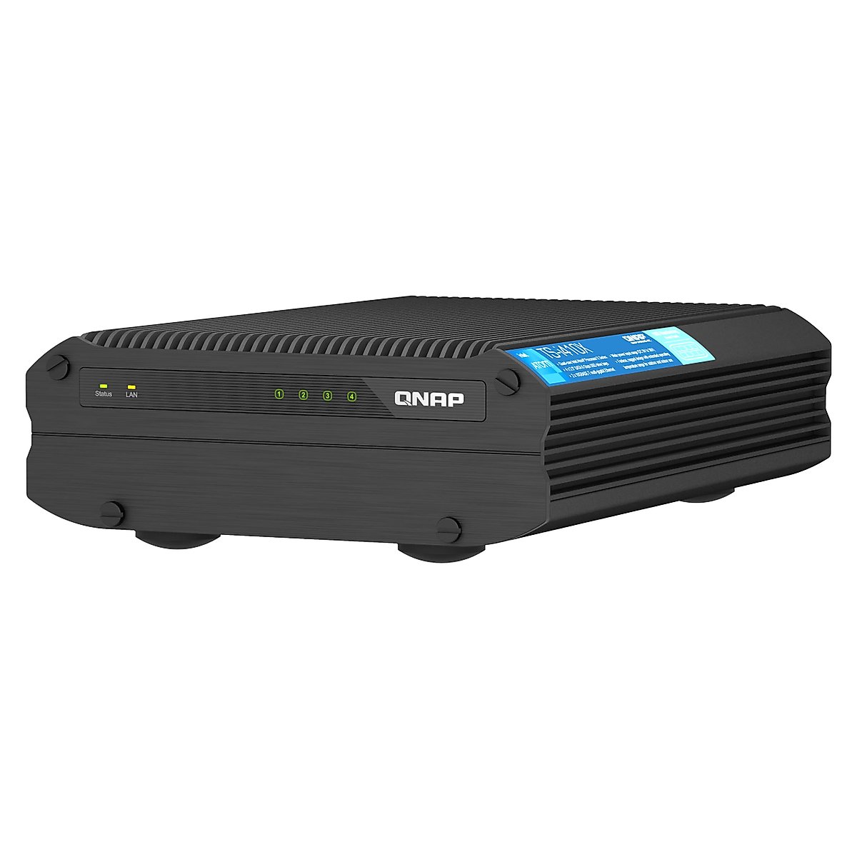 QNAP TS-i410X-8G-US 4 Bay High-Speed fanless Industrial NAS with dual-10GBe, Intel Atom CPU, 8GB DDR4 Memory and 2.5GbE (2.5G/1G/100M) Network Connectivity (Diskless)