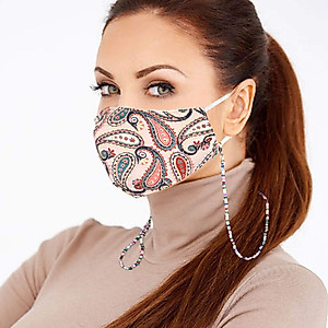 HOLLOSPORT 5PCS Face Mask Chains and Cords for Women, Beaded Eye Glasses Necklace Holder Lanyard Multi-purpose Accessory for Adults with 10 Free Eyeglass Loops