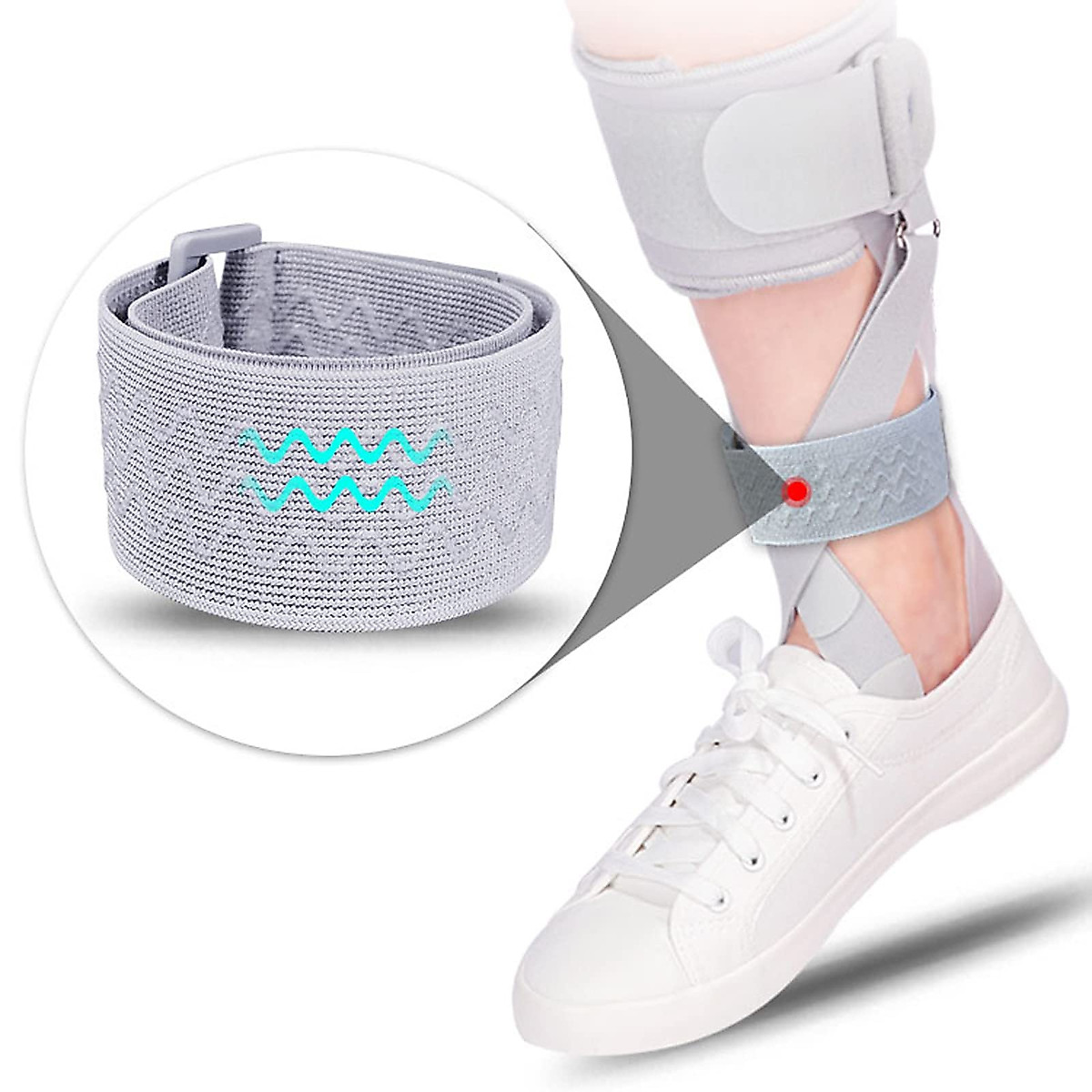 CUSMA Foot Drop Orthosis Brace - Ankle Correction Splint for Treatment of Plantar Fasciitis Achilles Tendonitis & Drop Foot,XL