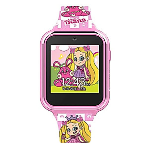 Accutime Kids Love, Diana Show Educational Learning Touchscreen Pink Smart Watch Toy with Graphic Strap for Girls, Boys, Toddlers - Selfie Cam, Games, Alarm, Calculator, Pedometer (Model: LDA4037AZ)