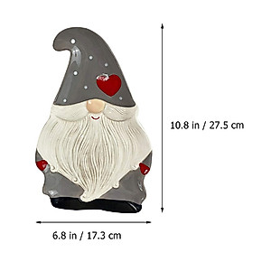 NUOBESTY Gnome Shaped Platter Snack Appetizer Trays Dessert Serving Dishes Holiday Food Serving Platter Candy Nut Dish Container Christmas Party Favors