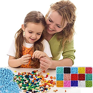 Seed Beads for Jewelry Making, 6/0 4mm Pack Multicolor Beads for Bracelets,Beading,Crafting (4mm) (4mm)