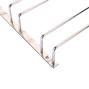 Dianoo 3 Row Wine Glass Rack Wire Hanging Rack Stainless Steel Stemware Rack Holder Under Cabinet 10.78 Inch