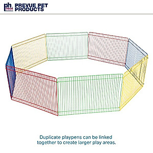 Prevue Pet Products Multi-Color Small Pet Playpen 40090,13x35.87x8.67 inch,13-Inch