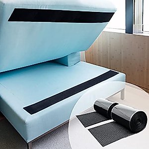 ECOHomes Couch Cushion Grip Tape Keep Couch Cushions from Sliding - Non Slip Cushion Pads, 4.4” x 10 FT Heavy Duty Strips with Adhesive for Fabric, Outdoor Patio Cushions, Hook and Loop Anti Slip