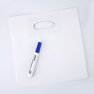 RNORRI White Gift Bags 11 x 6 x 11 Inch - 50Pcs Paper Bags with Die Cut Handles, Shopping Bags For Business, Party Bags For Birthday, White Bags Bulk