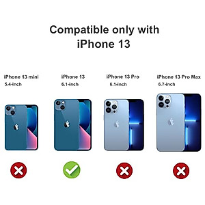 Shamo's Compatible with iPhone 13 Case, Clear Cases Shockproof with TPU Silicone Bumpers Anti-Scratch Cover, Transparent HD Clear [ Anti Yellowing ] (Clear)