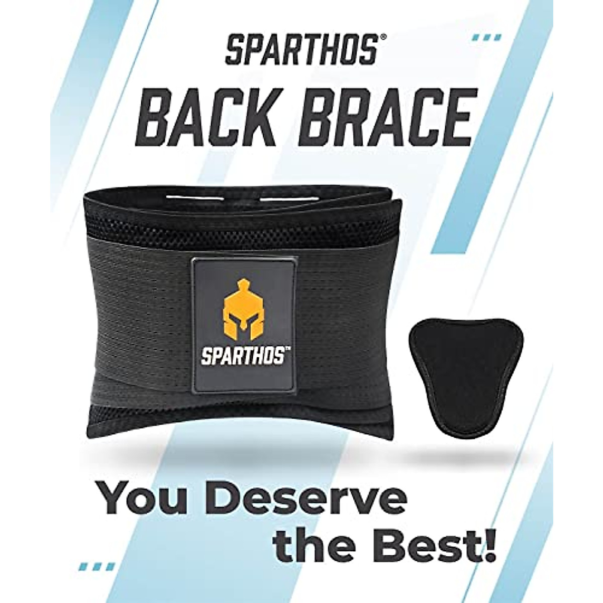 Sparthos Back Support Belt - Immediate Relief from Back Pain, Sciatica, Herniated Disc - Breathable Brace With Lumbar Pad - Lower Backbrace For Home & Lifting At Work - For Men & Women - (Small)
