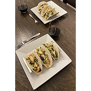 DEELF OUTLET 8 Packs Taco Holder Stand Stainless Steel Metal Taco Shell Holders with Handles Taco Rack Taco Serving Tray Oven and Dishwasher Safe, Set of 8 and Hold up to 24 Taco Shells