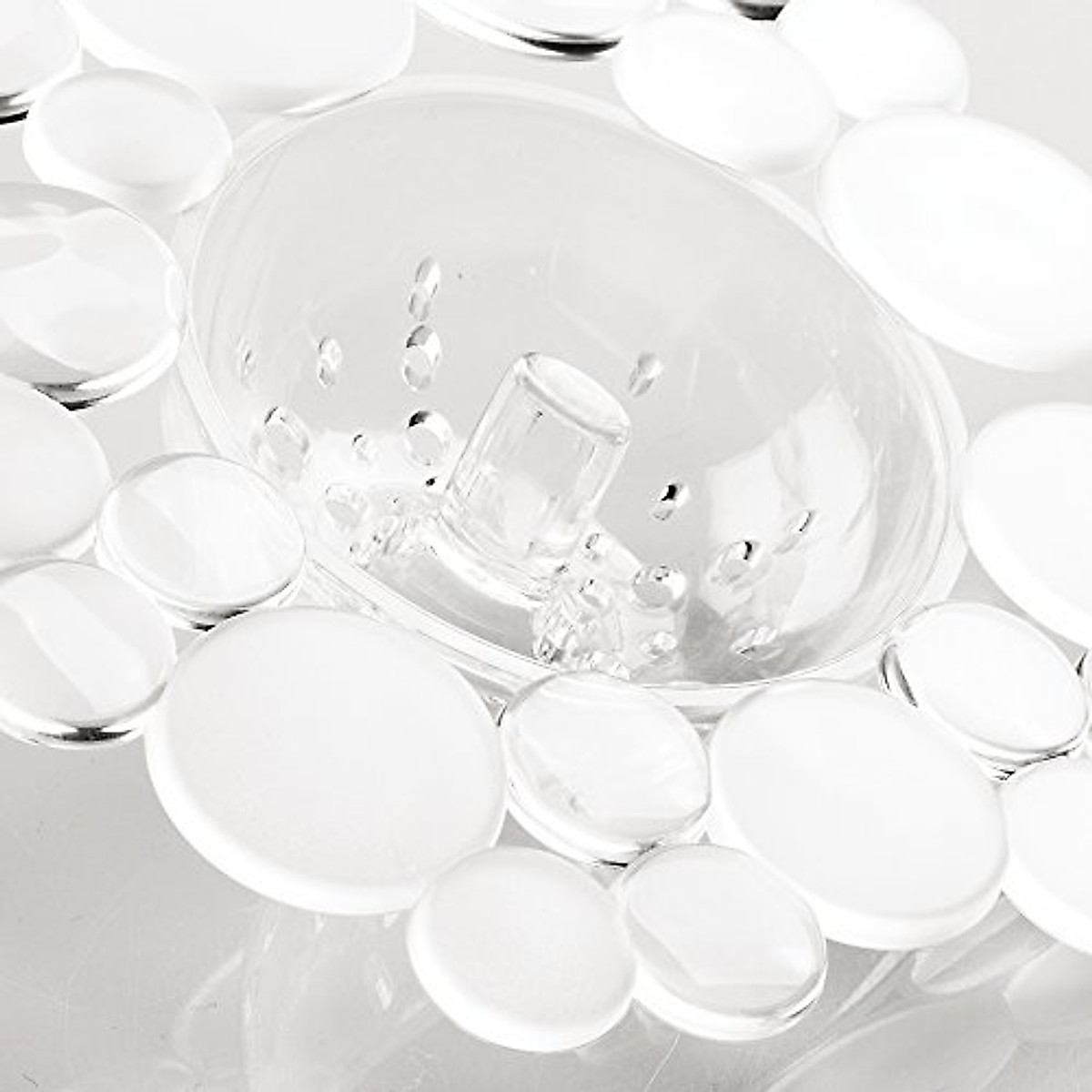 iDesign Bubbli BPA-Free Flexible PVC Plastic Sink Strainer - 5.56" x 5.51" x 1.37", Clear