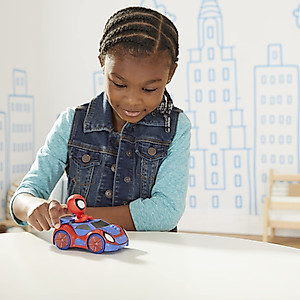 Spidey and His Amazing Friends Marvel Spidey Action Figure and Web-Crawler Vehicle, for Kids Ages 3 and Up