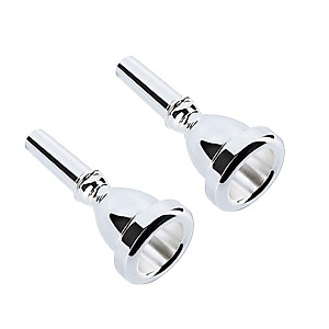 EastRock Standard Tuba Mouthpiece, Silver Plated Tuba Mouthpiece Size 22, Tuba Player Replacement Tuba Parts Vacuum Packed