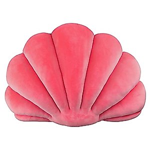Yi-gog Sea Princess Seashell Decorative Pillow,1 Velvet Throw Pillowcases Sea Ocean Theme Seashell Conch Decorative Pillowslip Home Office Decor Seash