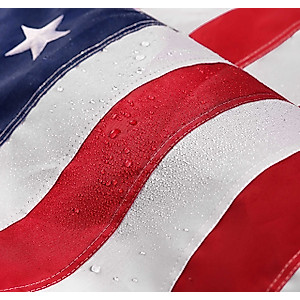 American Flag 3x5 ft Pole Sleeve Style: Longest Lasting US Sleeved Flag Made from Nylon, Embroidered Stars, Sewn Stripes, UV Protection Perfect for Outdoors! USA Flag