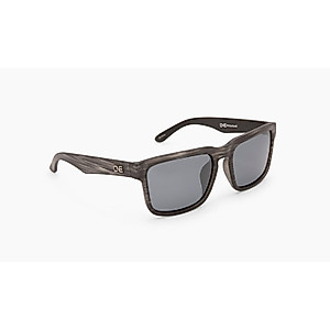 Optic Nerve - Premium & Affordable Polarized Wayfarer Sunglasses for Men/Women, Mashup Edition with Matte Driftwood Grey Frame/Smoke/Silver Flash Lens
