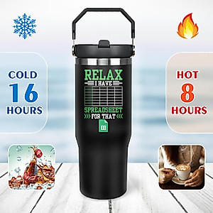 thmasamwr 30oz Excel Tumbler, Spreadsheet Coffee Mug, Relax I Have A Spreadsheet For That Mug for Accountant, CPA, Coworker, Funny Spreadsheet Excel Gifts for Men Women