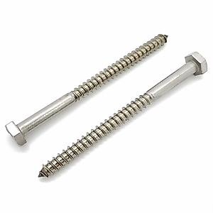 SNUG Fasteners SNG1165 20 Qty 1/4" x 3-1/2" 304 Stainless Steel Hex Lag Bolt Screws