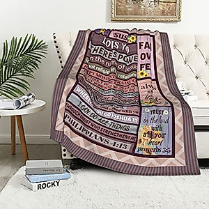 Cobakuey Christian Gifts for Women Men Blanket 60"X 50" - Christian Religious Inspirational Gifts,Jesus Religious Love Christ Spiritual Faith Blanket for Women,Mother's Day Appreciation Gift