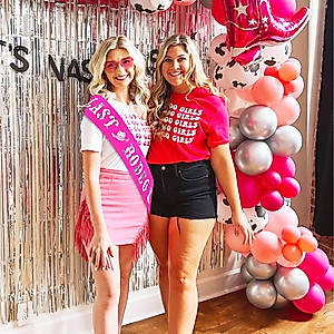 JeVenis 2 PCS Last Rodeo Sash Pink Heart Sunglasses Last Rodeo Bachelorette Party Favors Western Cowgirl Bachelorette Bridal Shower Decoration