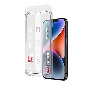 FLOLAB NanoArmour ONETIME PRO Anti Reflective iPhone 14 Plus / 13 Pro Max Anti Glare Screen Protector Best iPhone Tempered Glass- Durable, Smooth as Butter Matte Surface, Easy to Install, Dust Free