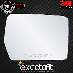 exactafit 8615R Passenger Side Mirror Glass Replacement Repair Compatible With 2004 2005 2006 2007 2008 2009 2010 Ford F150 F-150 Pickup Truck