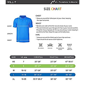 Willit Boys' Golf Polo Shirts Short Sleeve Youth Athletic Shirts Kids Quick Dry Active Shirts UPF 50+ Light Green L