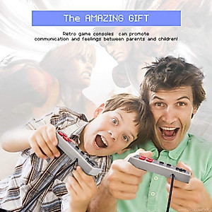 HAndPE Retro Classic Mini Game Console Childhood Game Consoles Built-in 621 Game(Some are Repeated) Dual Control 8-Bit Handheld Game Player for TV Video Bring Happy Childhood Memories(HDMI)