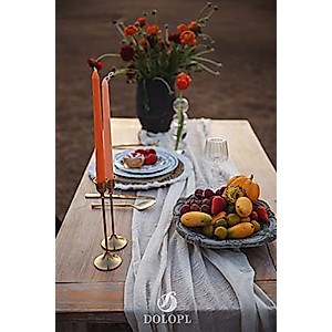 DOLOPL Beige Cheesecloth Table Runner 10FT Boho Gauze Table Runner 120inch Long Sheer Cheese Cloth Table Runner for Rustic Baby Shower Bridal Wedding Birthday Decorations