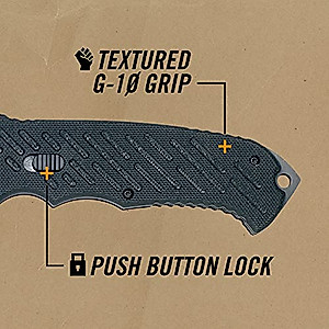 Gerber Gear 30-000118N 06 FAST Knife, Folding Tactical Serrated Edge Tanto Knife, Black