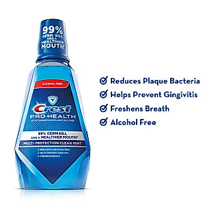 Crest Pro Health Rinse Clean Mint (Alcohol Free), 16.9 oz