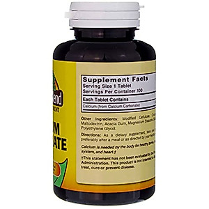 Nature`s Blend Calcium Carbonate 600mg Tablets 100 ct (pack of 2)