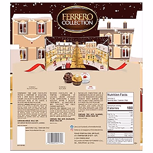 Ferrero Rocher Collection 2024 Advent Calendar, 24 Piece Premium Gourmet Assorted Chocolate, Hazelnut Milk Chocolate, Dark Chocolate and Coconut, 9.6 Oz