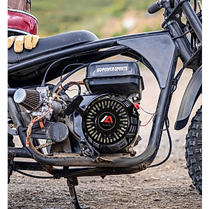 AlveyTech Black 196cc 6.5 Hp Recoil Pull Starter - For the Baja Mini Bike MB165/MB200, Coleman RB200, DT200 196cc Drift Trike, Scooter, Lawnmower, Generator, Go-Kart & ATV - Corrosion-Resistant