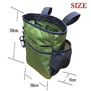 Metal Detecting Finds Bag Waist Digger Pouch Tools Bag for PinPointer Garrett Detector Xp ProPointer Accessories … (Green)