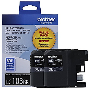 Brother LC1032PKS Printer High Yield Cartridge Ink, Black (4 Pack)