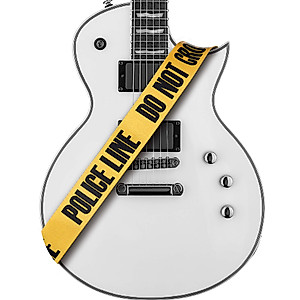 Amumu Guitar Strap for Acoustic Electric Guitars Bass Guitars with print DO NOT CROSS POLICE LINE