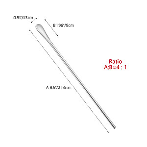 8.5Inch/21.8cm Coffee Stirrers Spoon,Silver Stainless Steel 304# Coffee Stir Sticks,Round Solid Long Handle Cocktail Beverage Iced Tea Stirring Stick,Drink Mixing Spoon,Set of 4