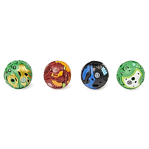 Bakugan Baku-Gear, Sairus Ultra with Baku-Gear and Fused Trox x Nobilious Ultra Collectible Action Figure Set (10.13") 4-Pack