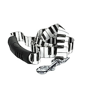 Yellow Dog Design Piano Keys EZ-Grip Dog Leash with Comfort Handle, Small/Medium-3/4 Wide and 5' (60") Long